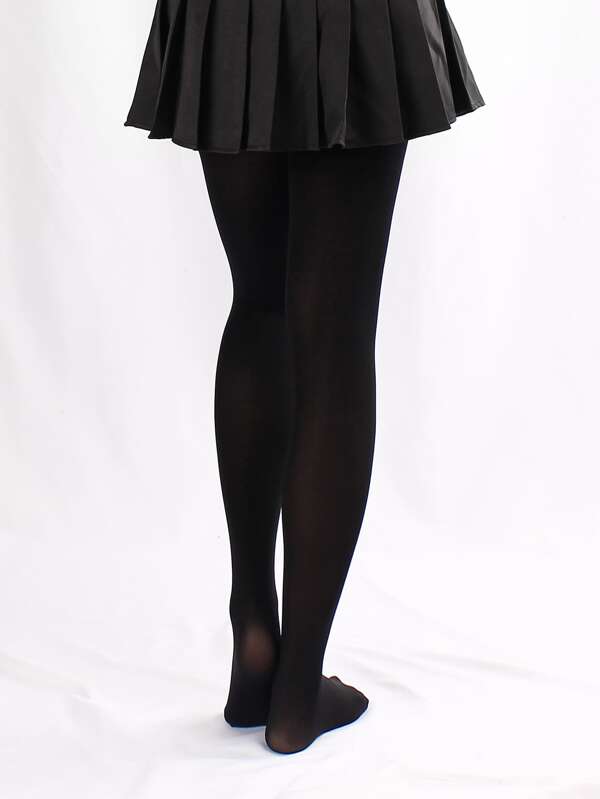 200D Minimalist Solid Tights | SHEIN USA
