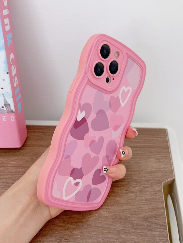 Funda para teléfono con estampado de corazones compatible con iPhone15/15Plus/15Pro/15Promax ...