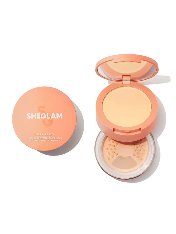SHEGLAM Insta-ready Face & Under Eye Setting Pó Duo-Toasted Almond ...