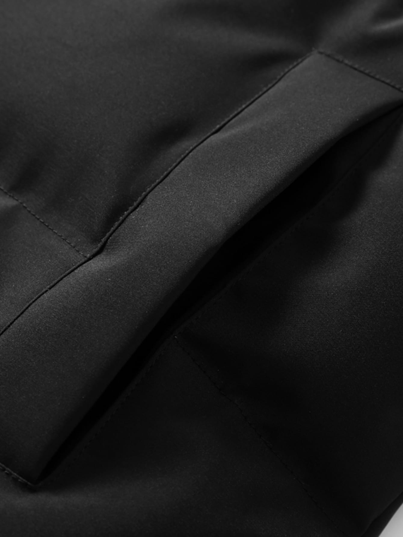 Men Slant Pocket Zipper Puffer Coat Shein Usa