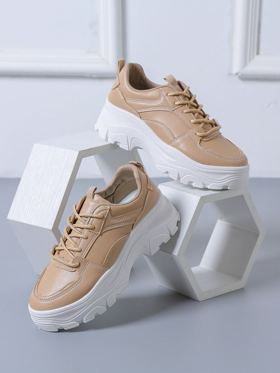 Sneakers mit klobigem Absatz, Band vorne | aktuelle Trends, günstig ...