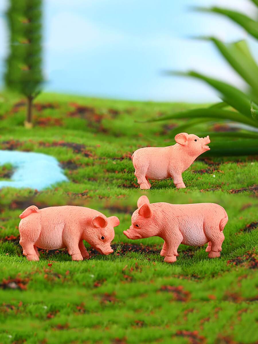 3pcs Pig Design Garden Decoration Craft | SHEIN USA