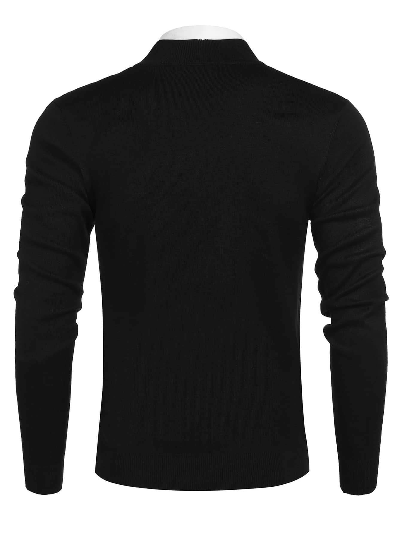 Men Solid Stand Neck Sweater Shein Usa