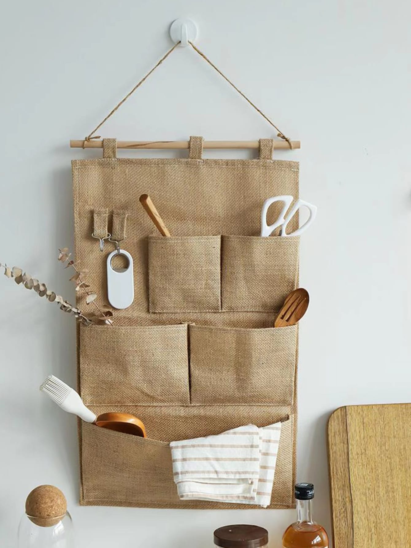 1pc Solid Hanging Storage Bag
