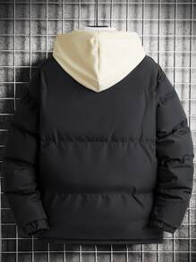 Manfinity Homme Men Drawstring Hooded Puffer Coat Without Sweater | SHEIN USA