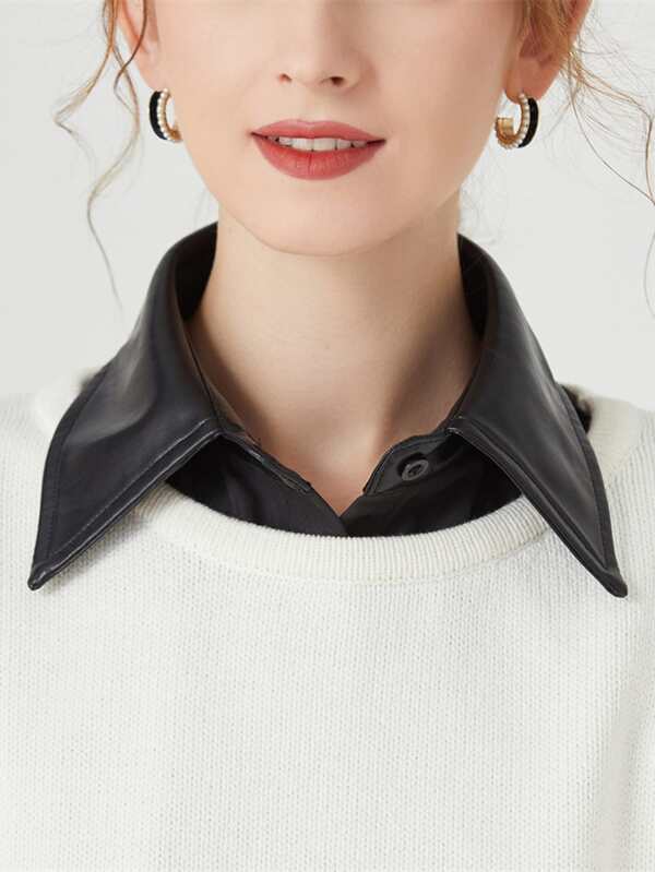 Button Front Dickey Collar | SHEIN USA