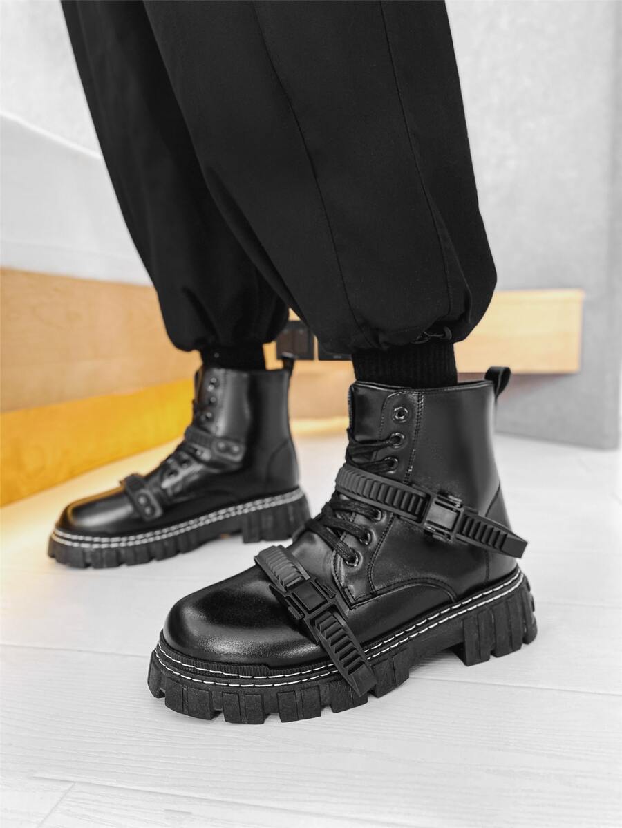 Men's Black Short Boots | SHEIN USA