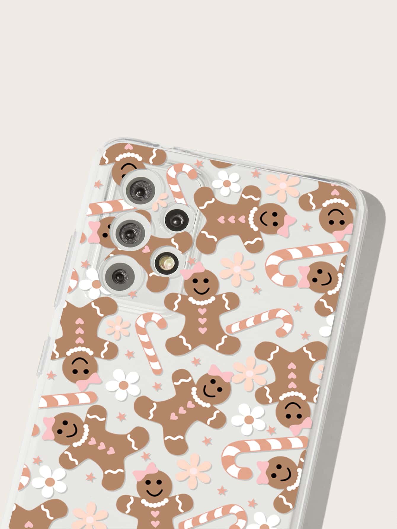 1pc Painted Christmas Gingerbread Man Phone Case Compatible With Iphone ...