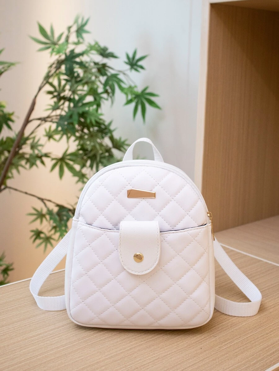 Waterproof,Lightweight Mini Quilted Metal Decor Classic Backpack For ...