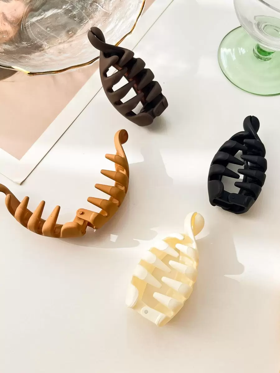 4pcs Solid Banana Clip | SHEIN USA