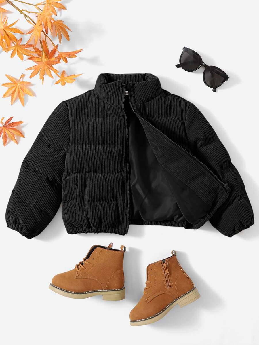 SHEIN Baby Girls' Casual And Comfortable Padded Coat, Suitable For ...