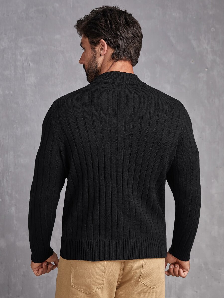 Manfinity Modomio Men Turtleneck Ribbed Knit Sweater | SHEIN USA Manfinity Modomio Men Turtleneck Ribbed Knit Sweater | SHEIN USA