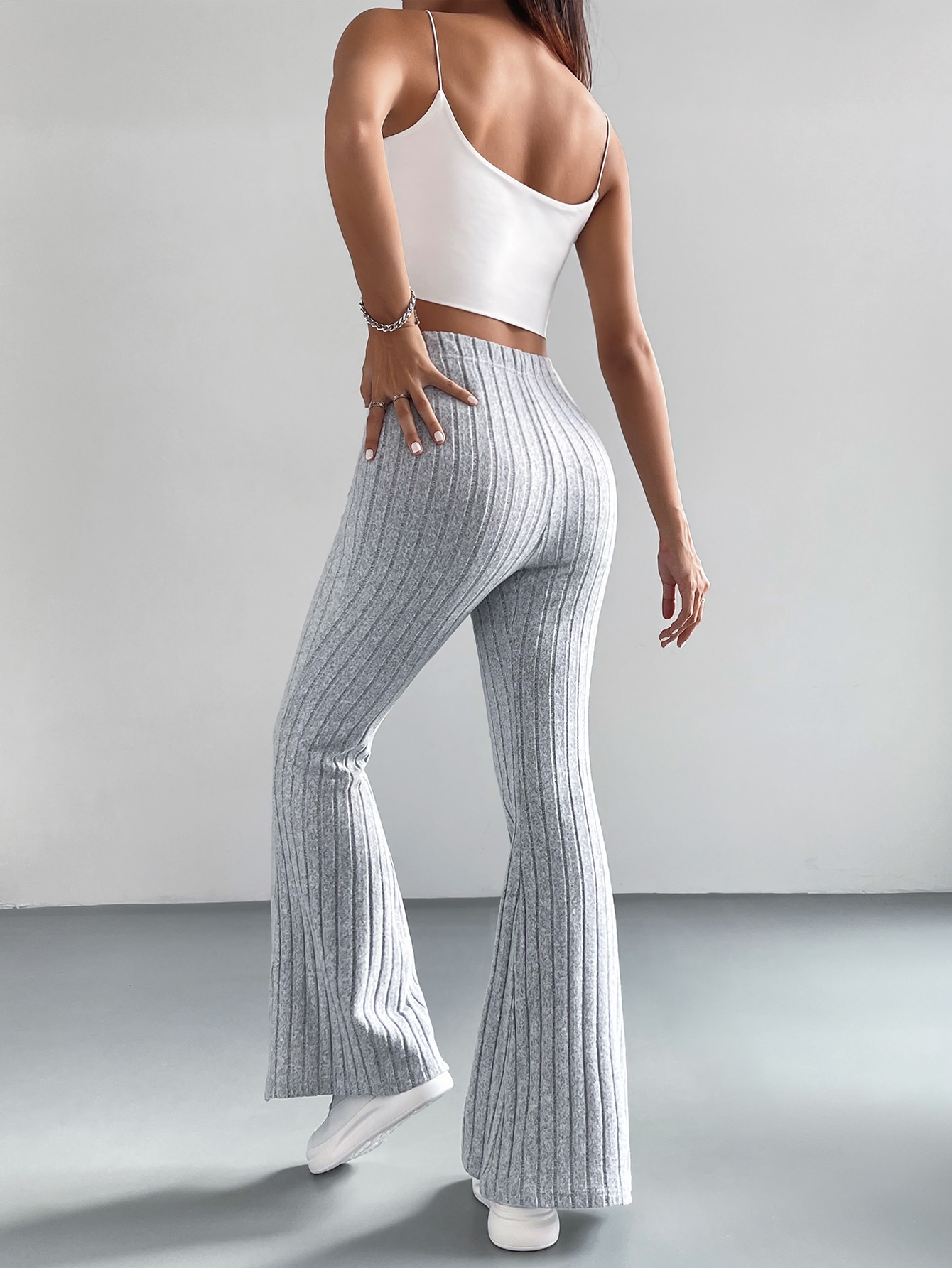 SHEIN EZwear High Waist Flare Leg Pants | SHEIN