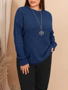 EMERY ROSE Plus Drop Shoulder Sweater | SHEIN USA