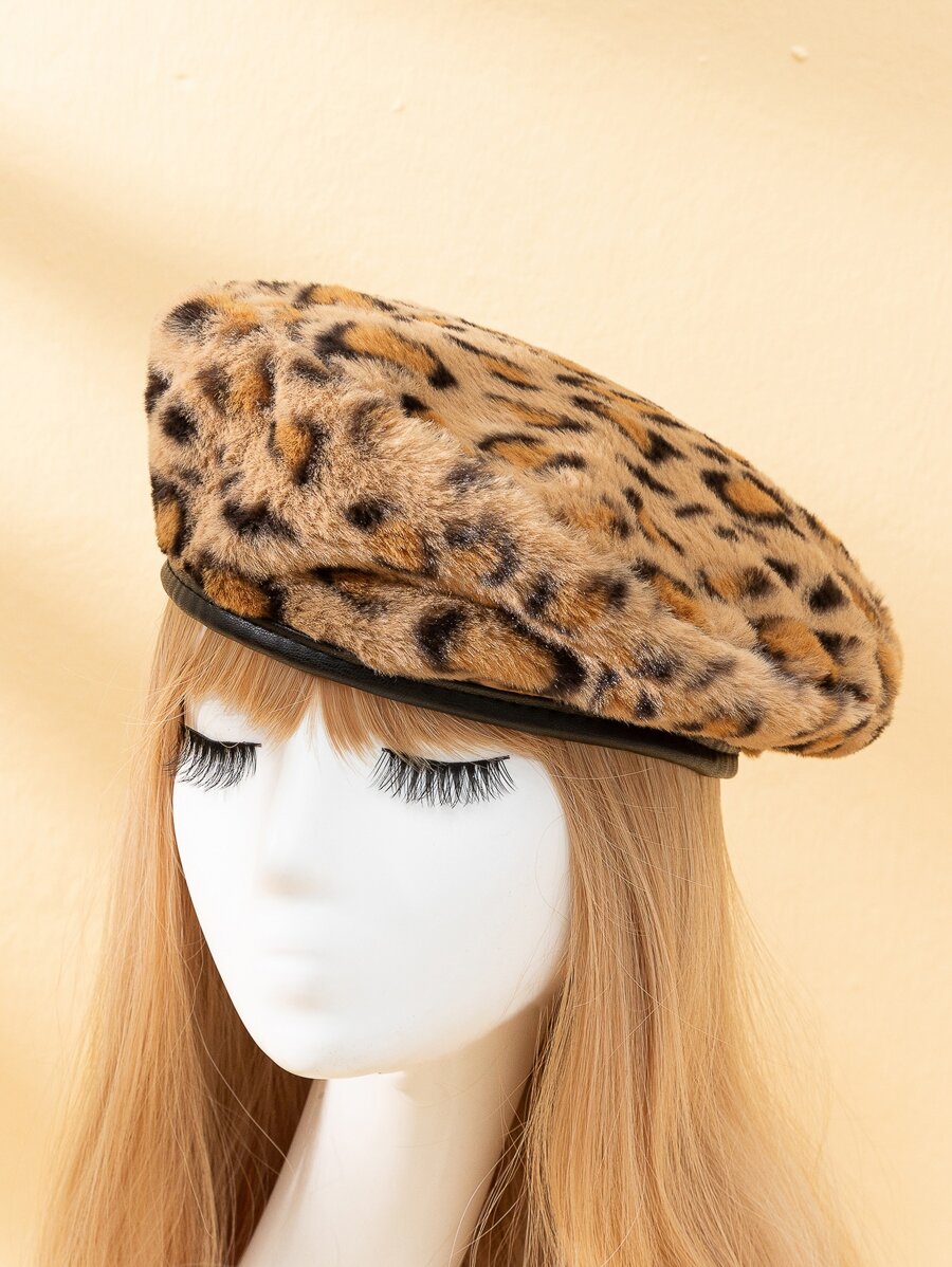 Leopard Print Beret | SHEIN USA