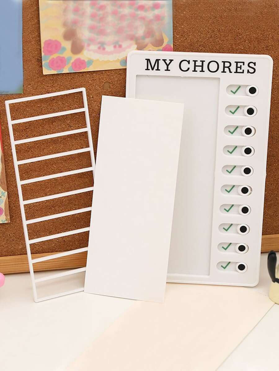 Portable Chore Chart Memo Board, To Do List Checklist Board Detachable Reusable Plastic DIY ...