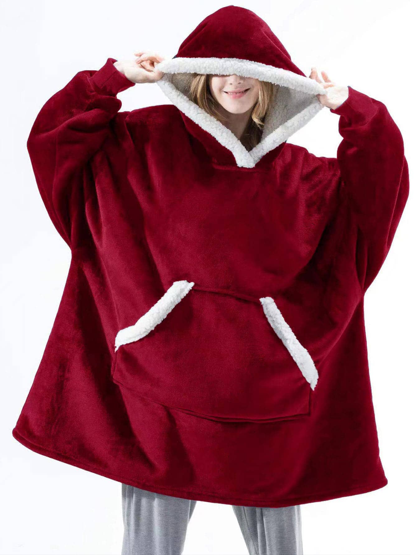 1pc Hooded Wearable Throw Blanket | SHEIN USA