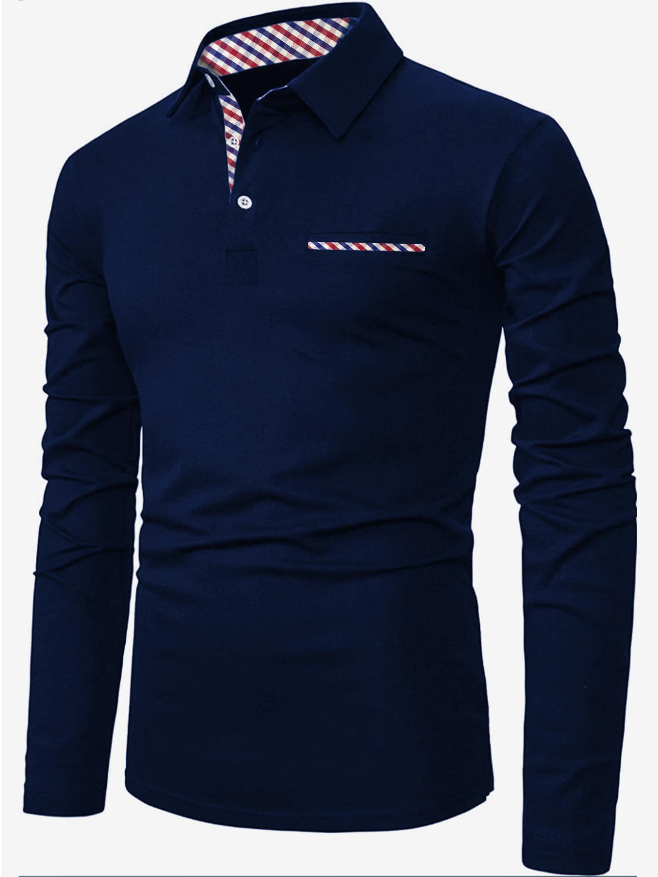 Men Plaid Panel Polo Shirt | SHEIN USA