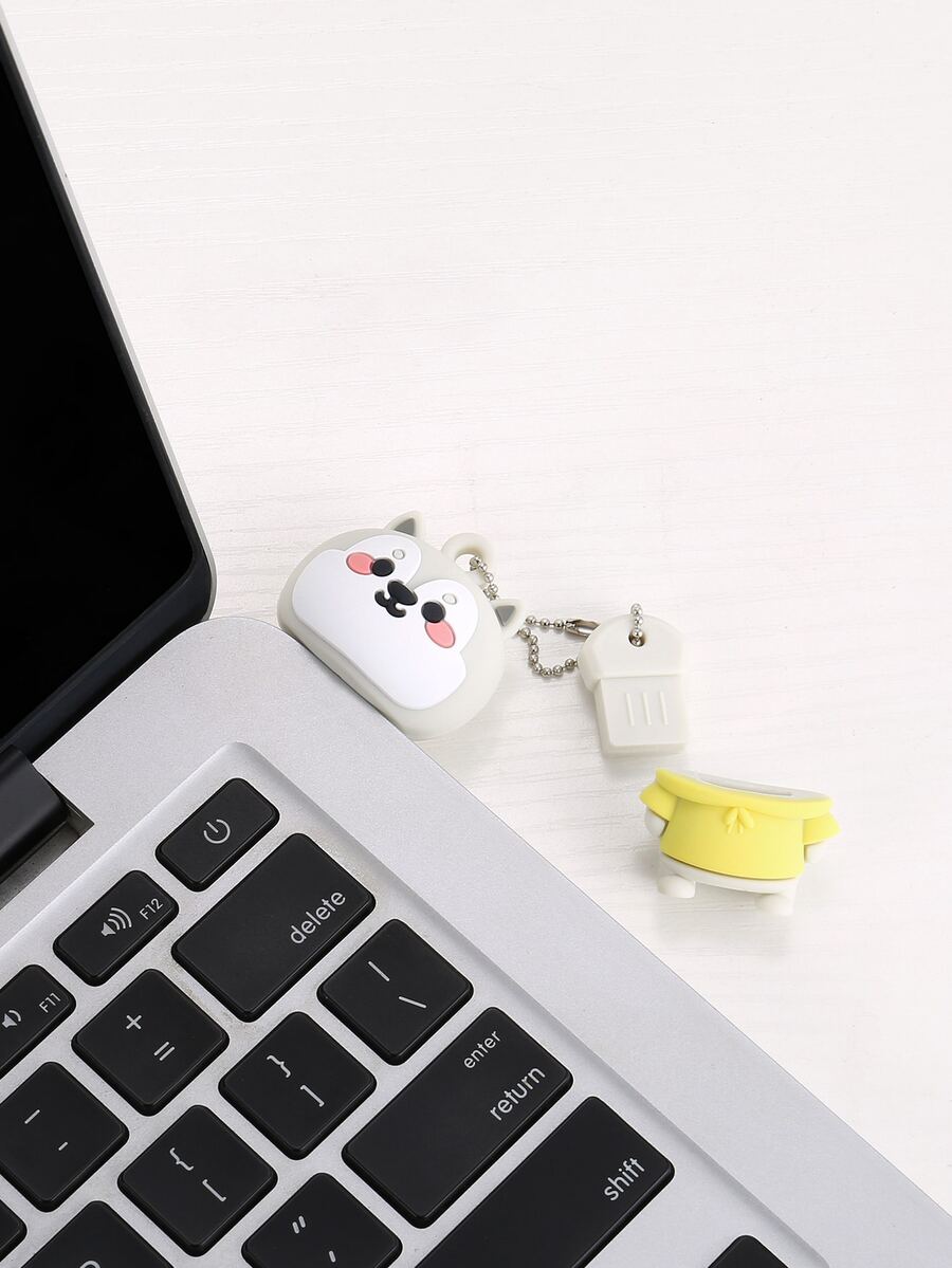 1 Pack 32G USB 2.0 Flash Drive With Silicone Bear Design For PC ...