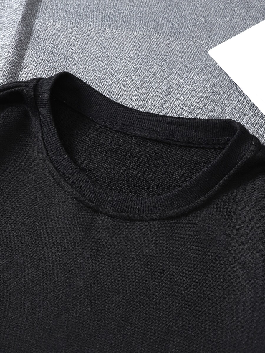 Manfinity EMRG Men Japanese Letter & Chinese Dragon Graphic Pullover | SHEIN UK