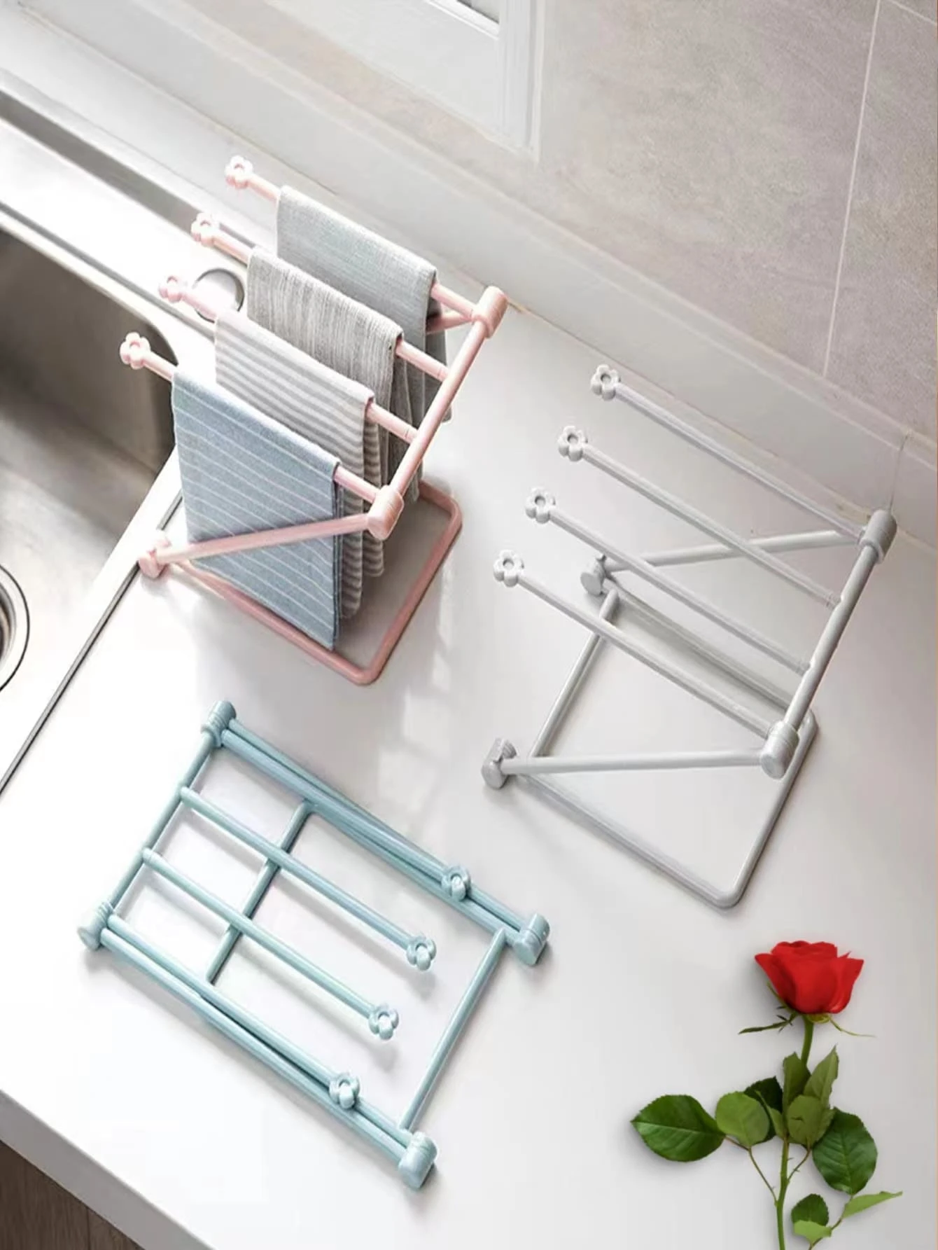1pc Foldable Random Color Countertop Storage Rack | SHEIN USA