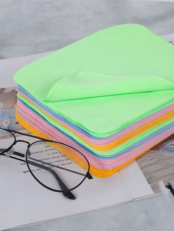 1pc Random Color Cleaning Rag, 14.5x17.5cm Glasses Cloth For Eyeglasses ...
