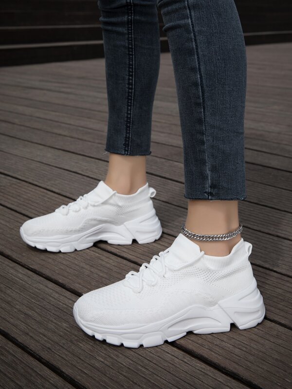 Sneakers mit klobigem Absatz, Band vorne | aktuelle Trends, günstig ...