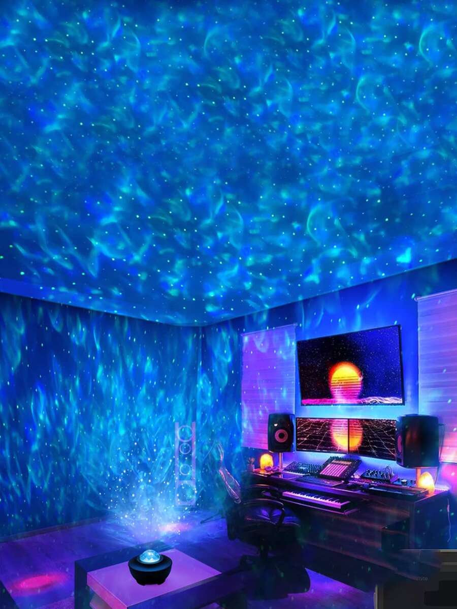 1pc Star Projector Galaxy Projector With Nebula Cloud Moving Ocean Wave ...