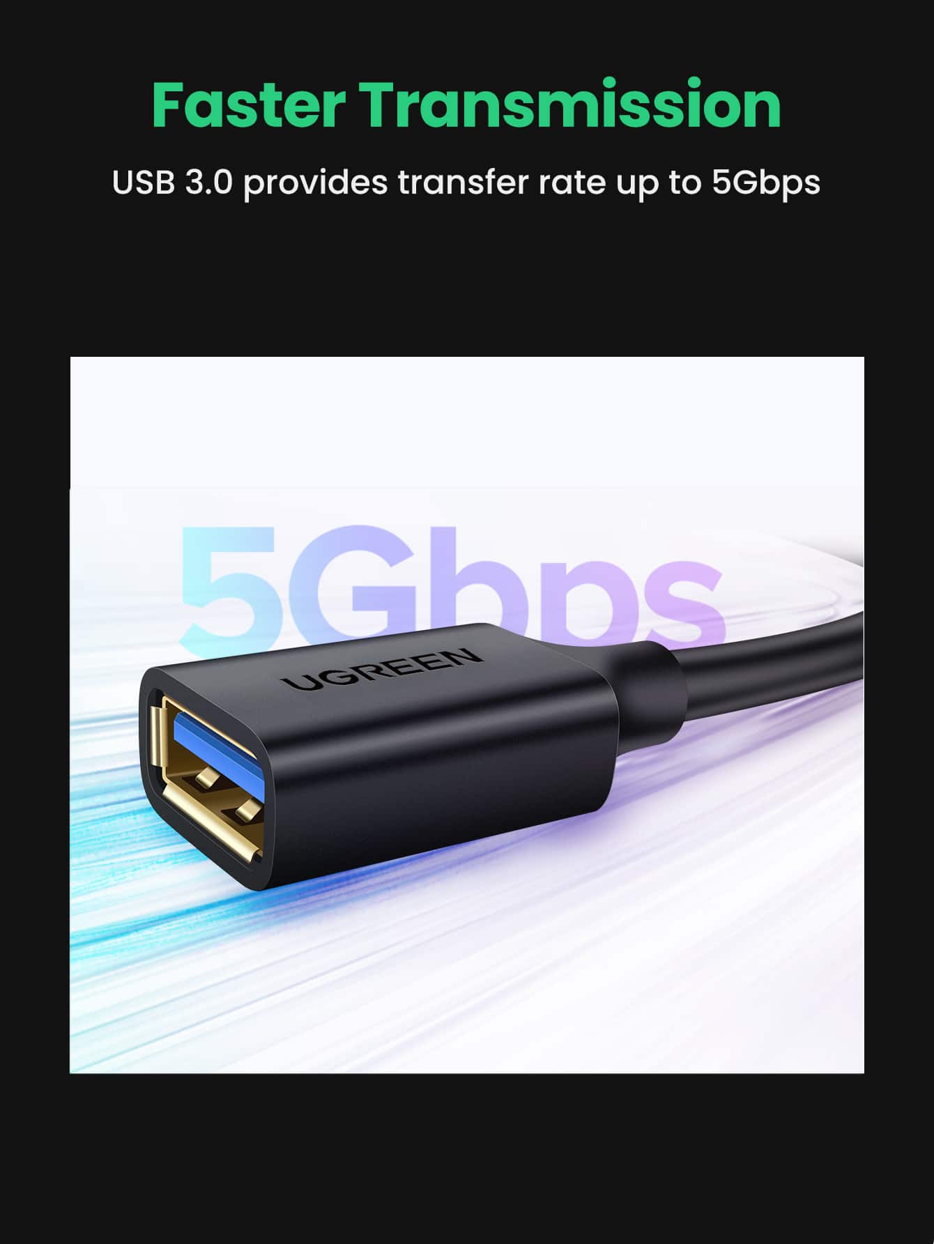 Przewód przedłużający USB 3.0 Przewód przedłużający typu A męski na ...