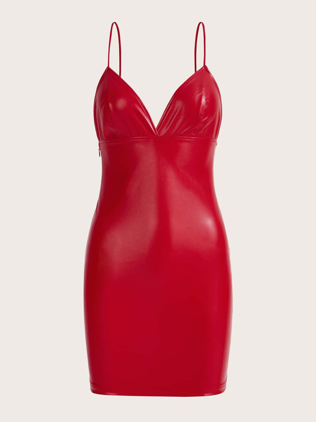 SHEIN ICON Solid PU Leather Bodycon Dress | SHEIN USA