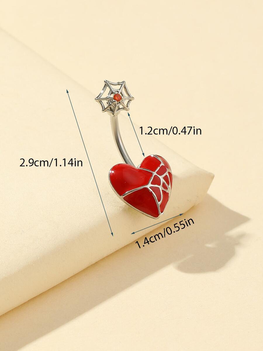 Heart Decor Navel Belly Ring Stainless Steel Popular Piercing Body ...