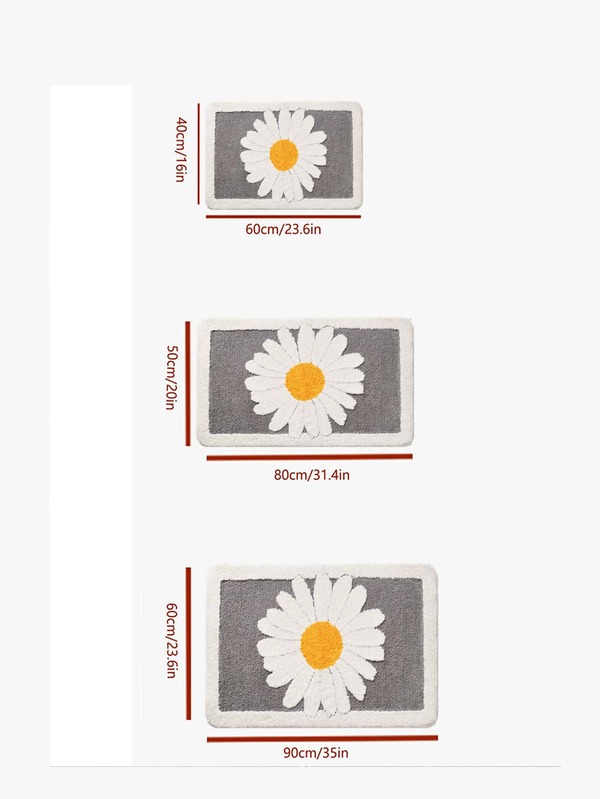 1pc Flower Tufted Bath Rug | SHEIN USA