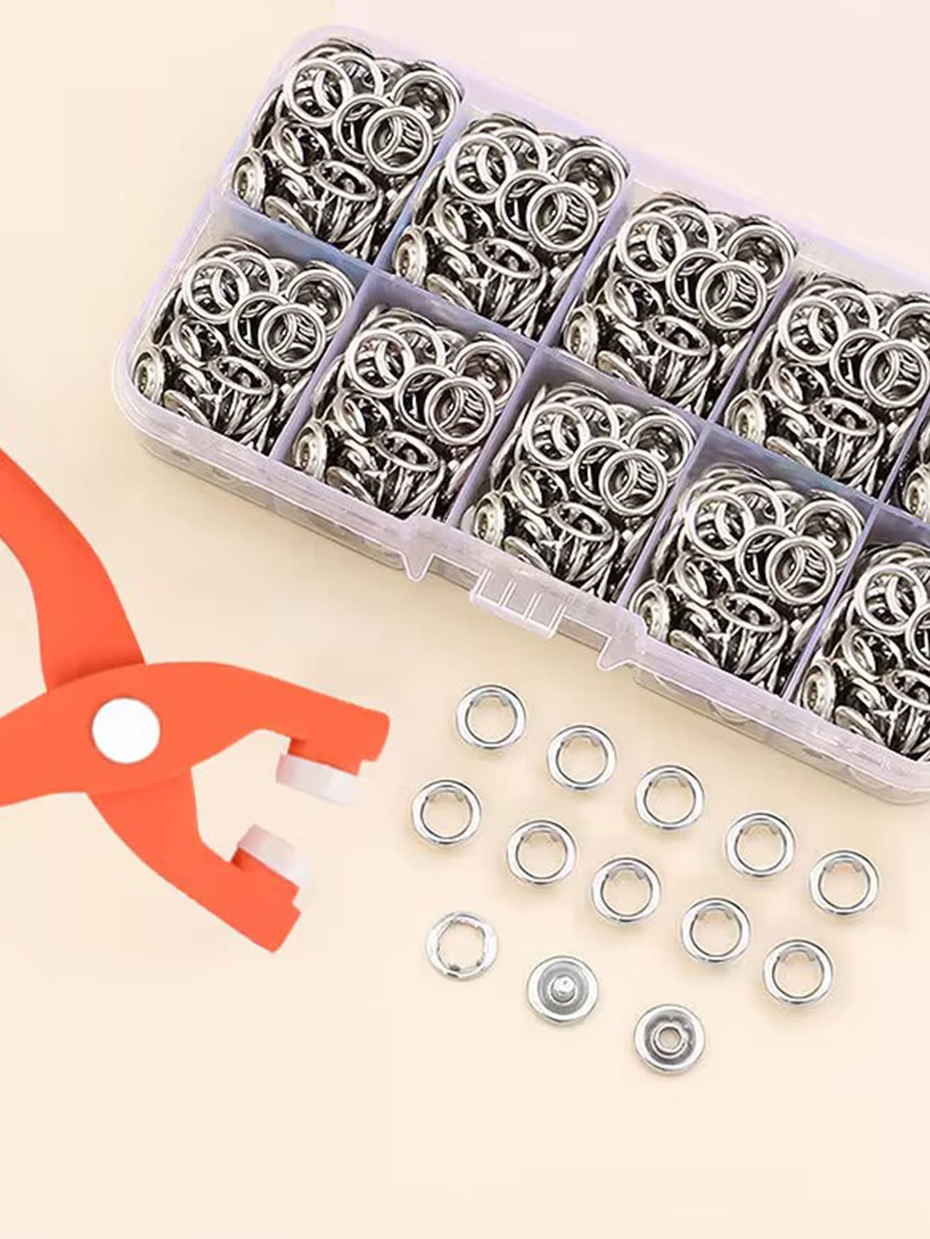 100pcs Stainless Steel DIY Buckle Tool Set, Button Installation Tool ...