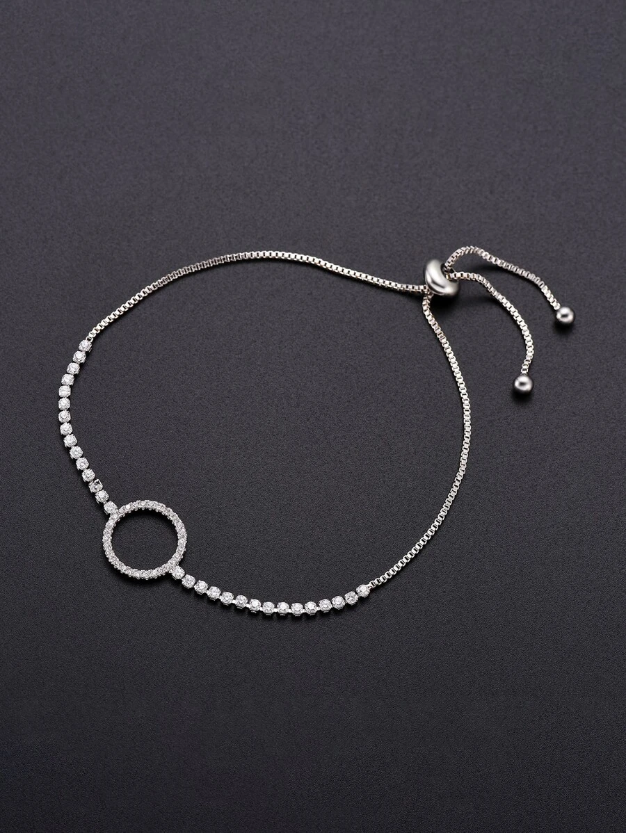 Cubic Zirconia Decor Bracelet Shein Usa