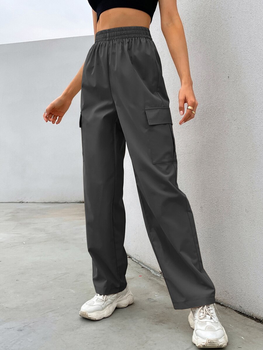 Flirla Flap Pocket Cargo Pants | SHEIN USA