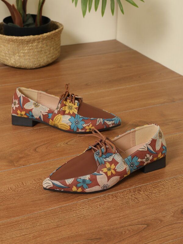 Kant Modieus Bloemen Dames platte schoenen | SHEIN Nederland