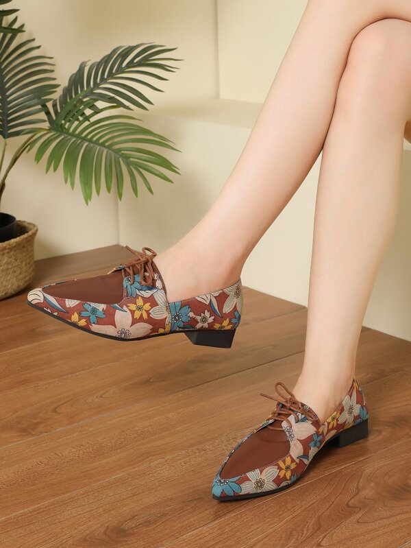 Kant Modieus Bloemen Dames platte schoenen | SHEIN Nederland