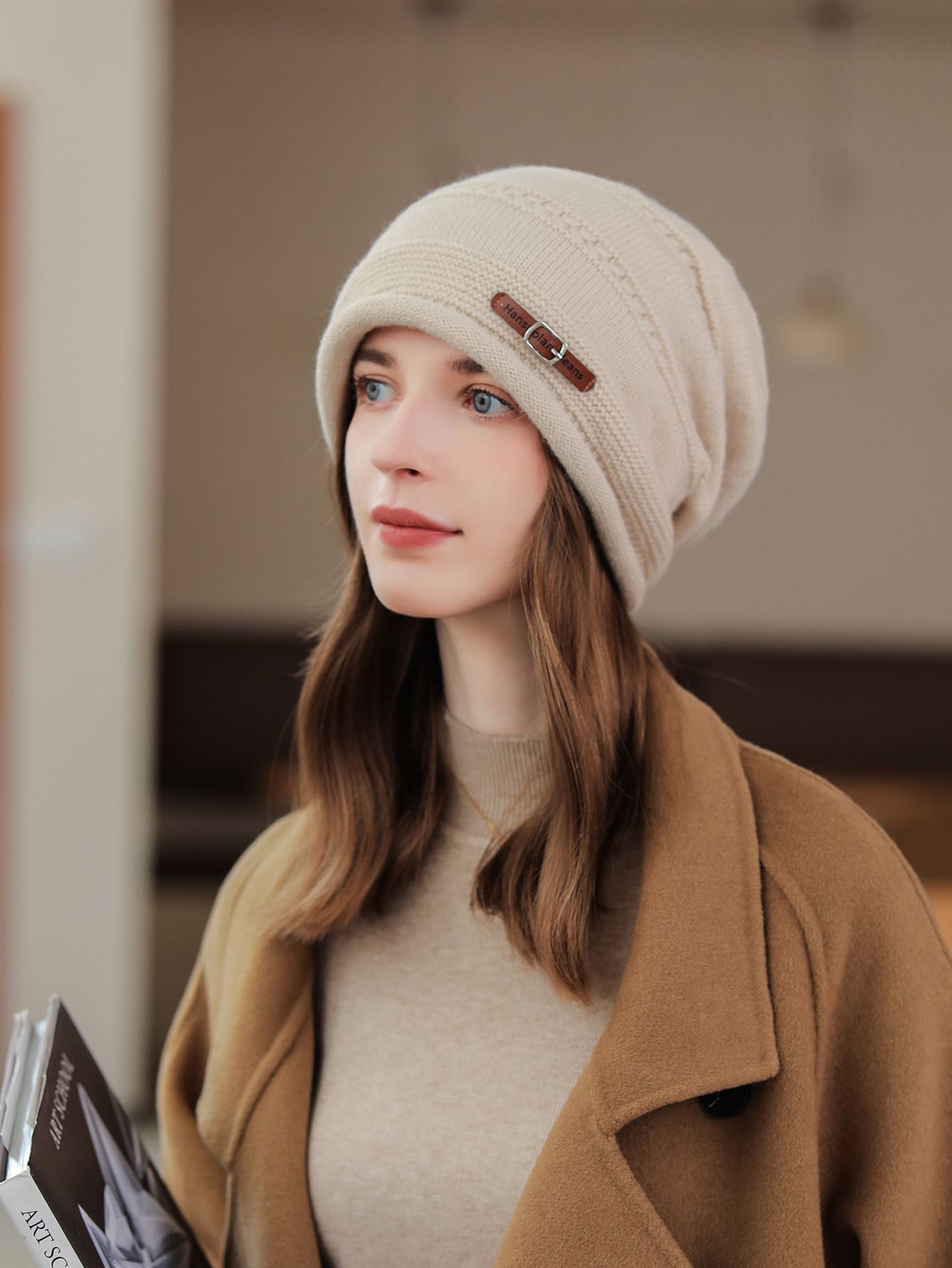 Letter Label Decor Slouchy Beanie | SHEIN USA