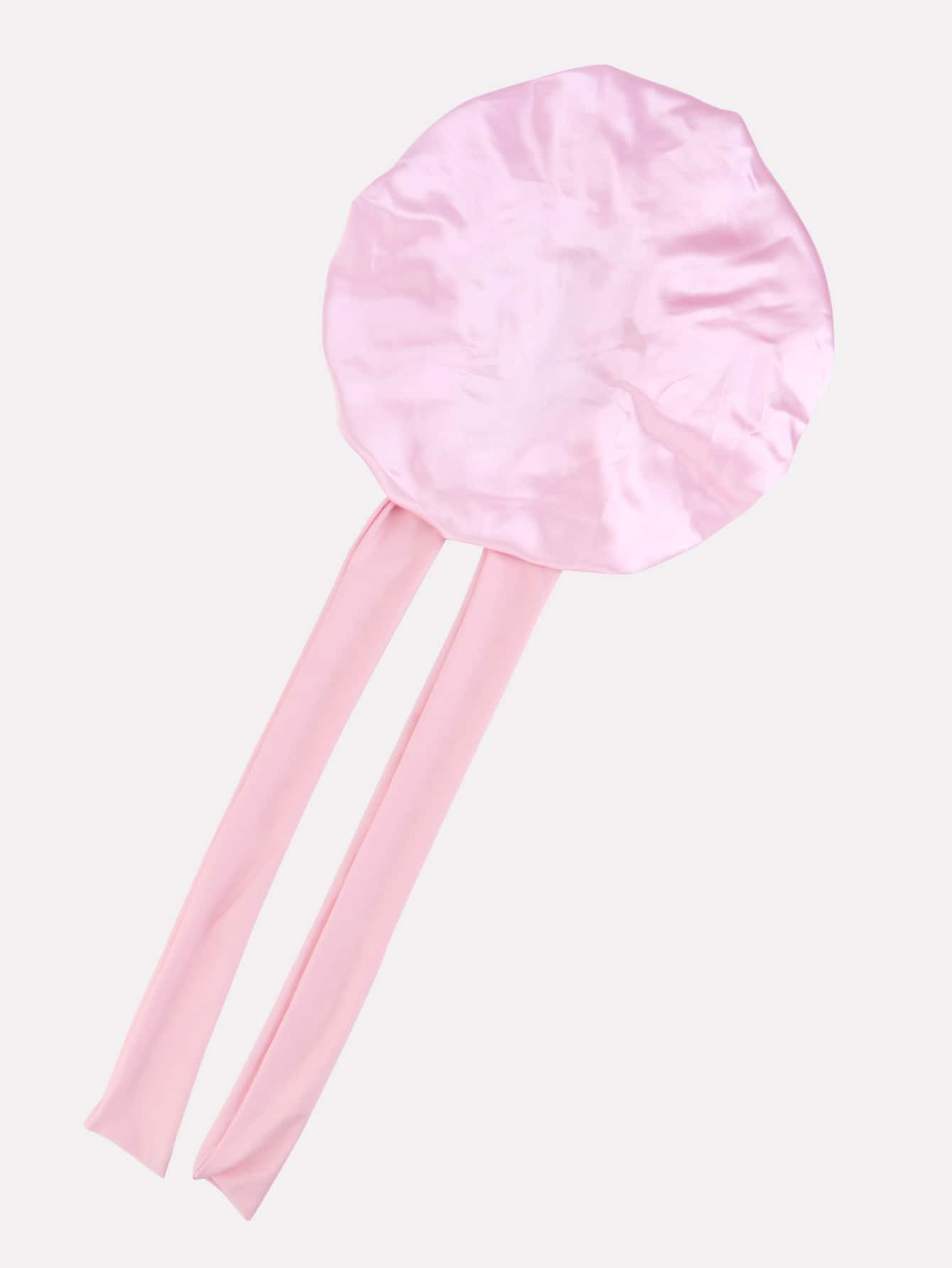 1pc Women's Stretchy Thick Fabric Bonnet With Ribbon Bow, Silk Satin ...