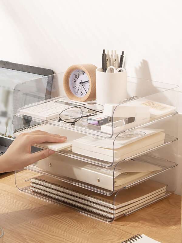 1pc Clear Letter Tray | SHEIN UK