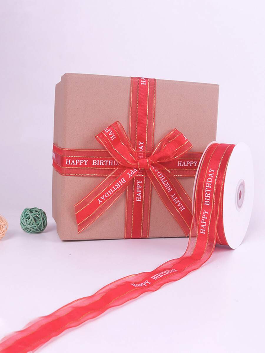 1pc Slogan Graphic Gift Wrapping Ribbon | SHEIN USA