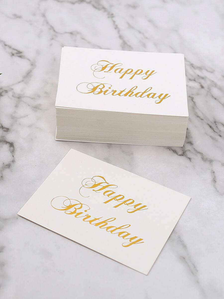 50pcs Slogan Graphic Birthday Party Invitation Card | SHEIN USA