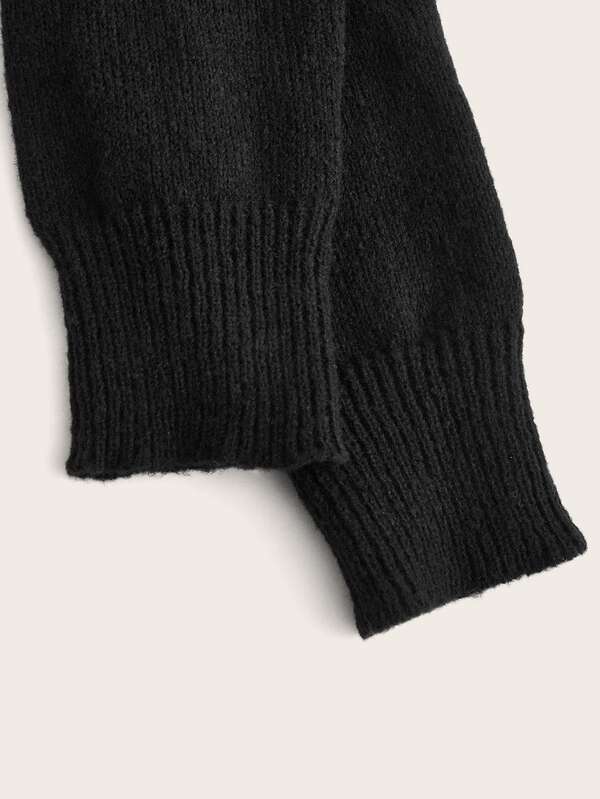 ROMWE Colorblock Raglan Sleeve Crop Sweater | SHEIN USA