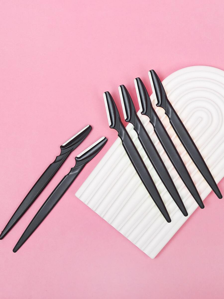 Eyebrow Hair Trimmer & Shaver, 6pcs Stainless Steel Straight Handle ...