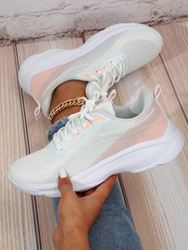 Multicolor Women's Road Running Shoes With Color Block Shoelace, Front ...