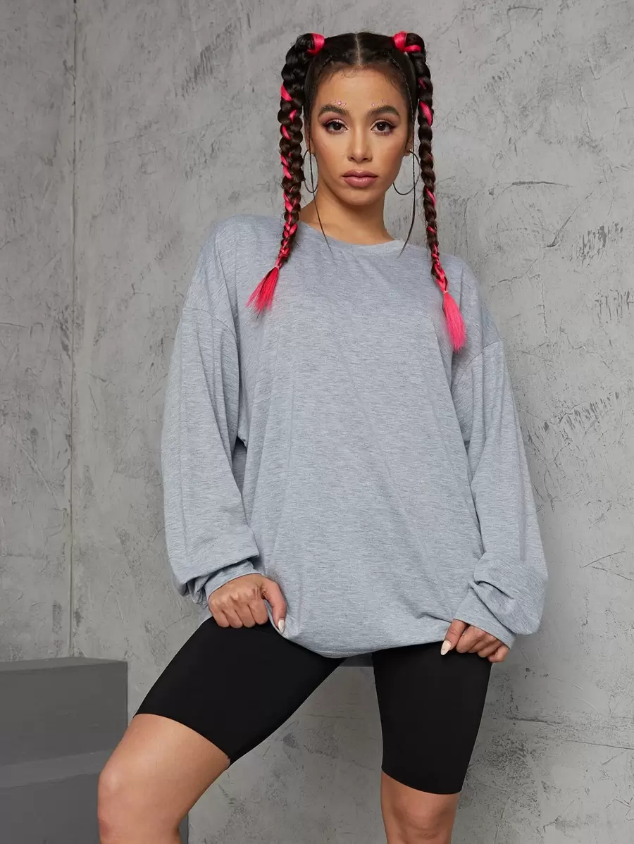 INAWLY Drop Shoulder Oversized Solid Tee for Sale Australia| New ...