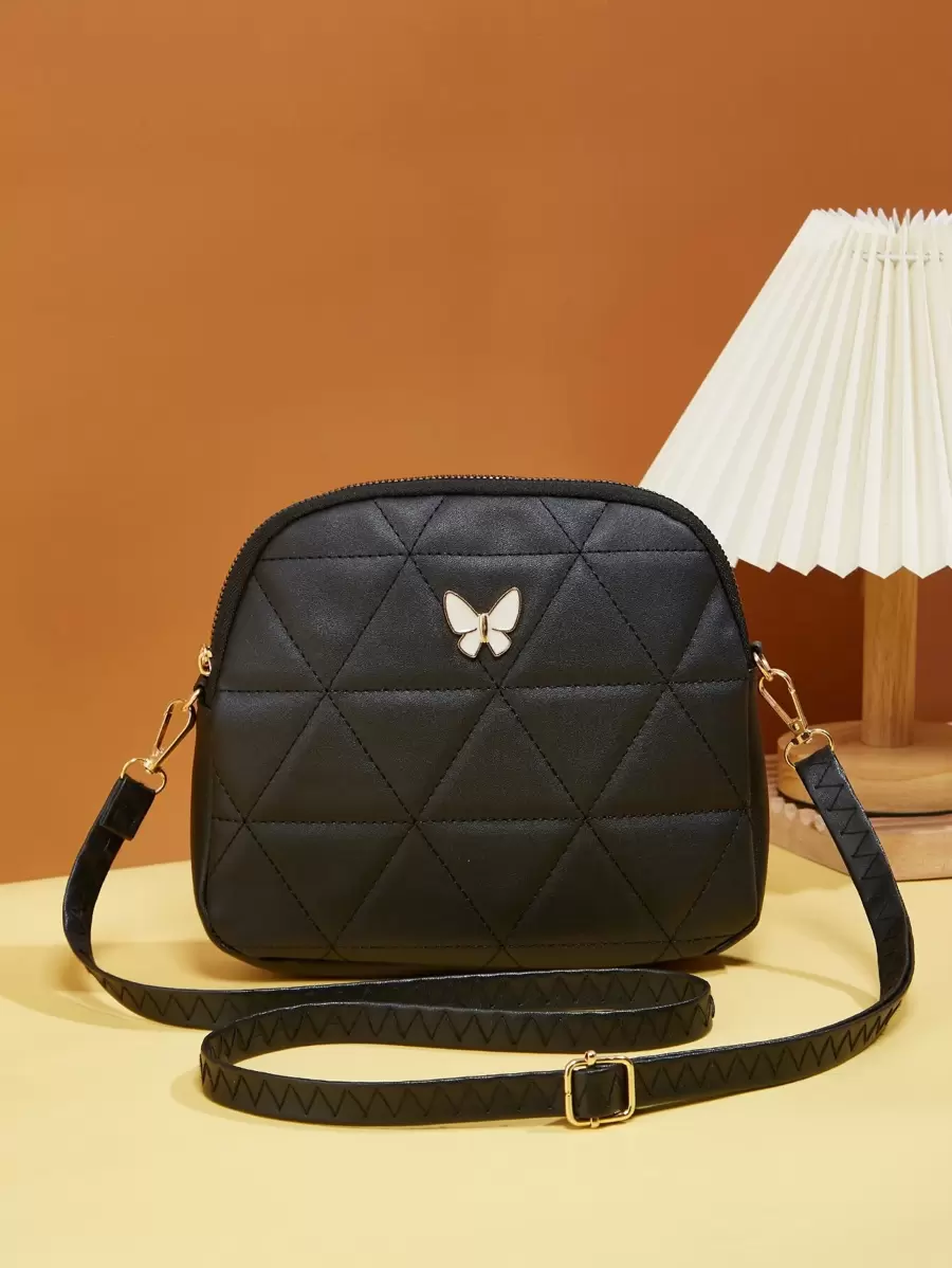 Butterfly Decor Quilted Crossbody Bag | SHEIN USA