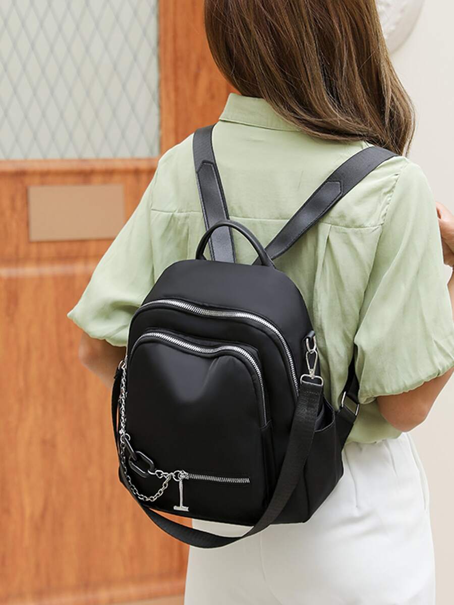 Minimalist Multi-Compartment Backpack | SHEIN USA