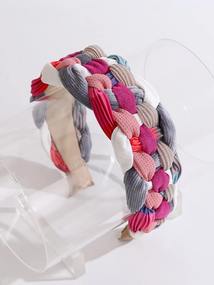 Color Block Weave Detail Headband | SHEIN USA