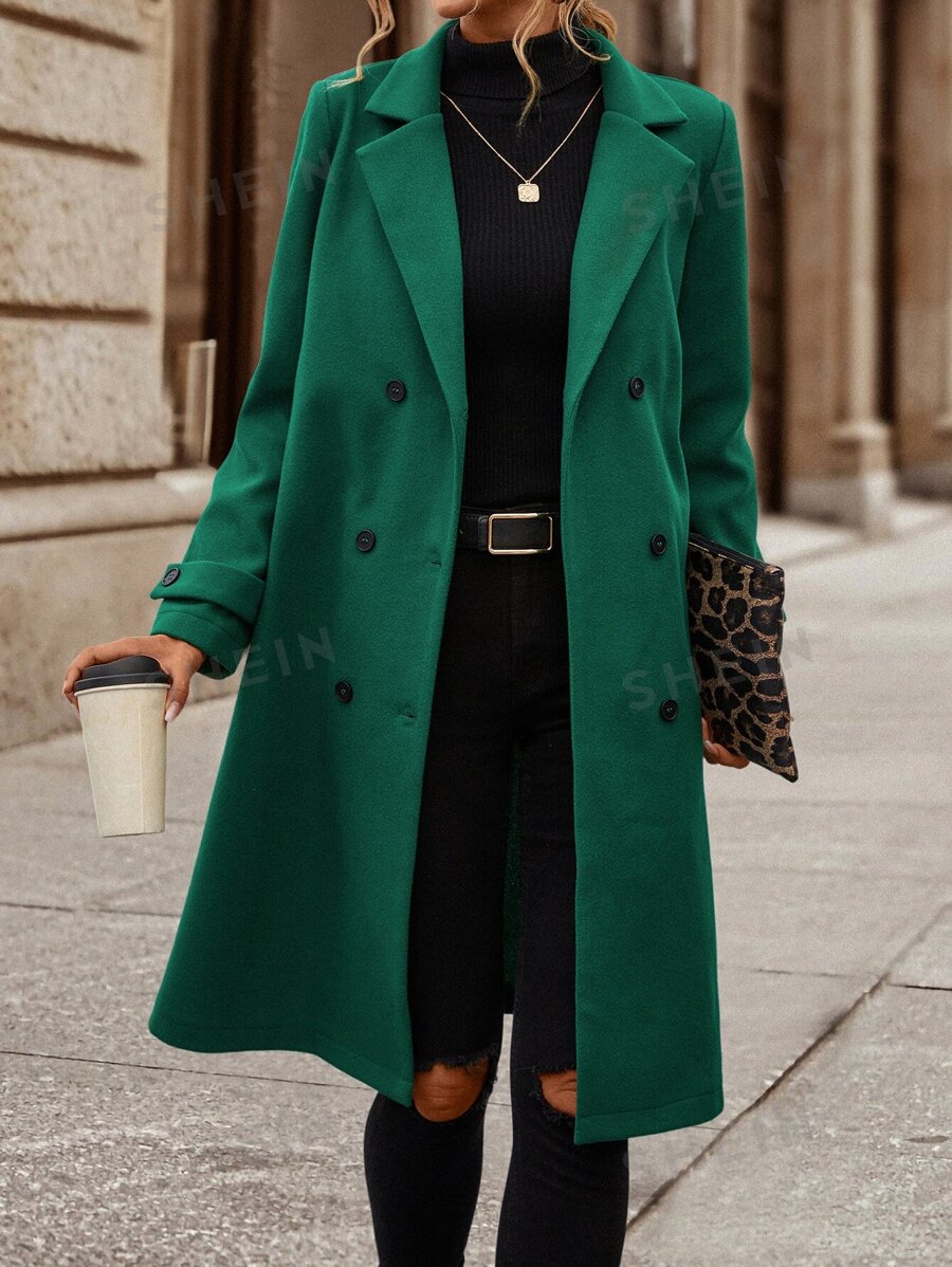 SHEIN Privé Manteau col à revers à bouton | Mode en ligne | SHEIN FRANCE